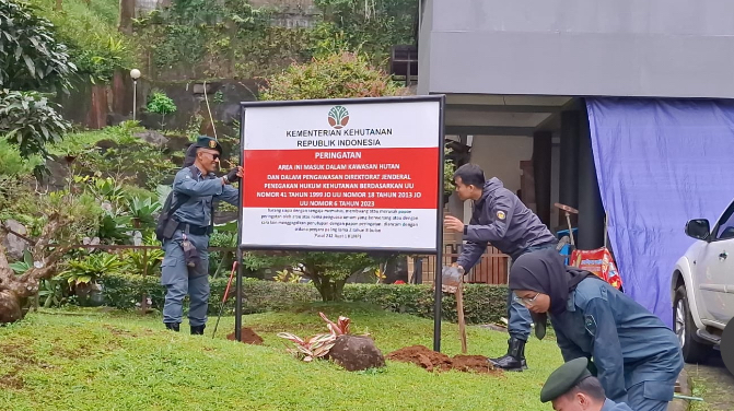 Tertibkan 4 Villa di Kawasan Hutan Produksi Puncak Bogor, Kemenhut Targetkan 15 Lokasi ...