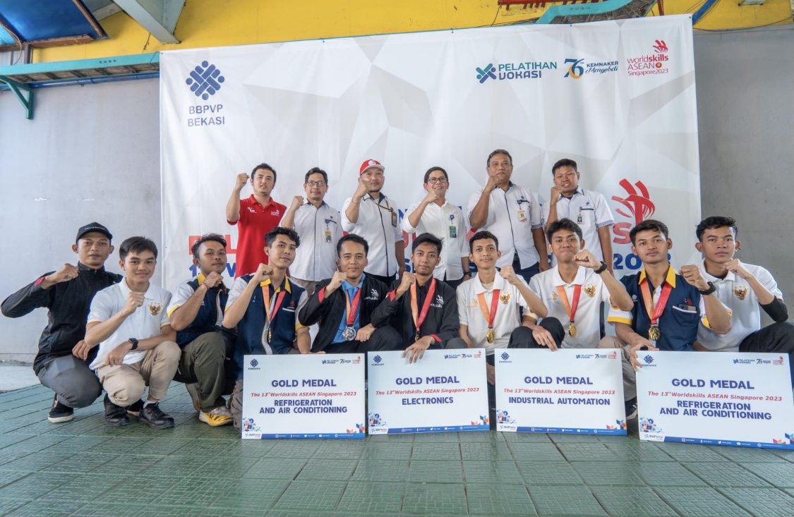 WorldSkills Asean Singapore 2023, BBPVP Bekasi Raih 4 Medali Emas | Mnctrijaya.com