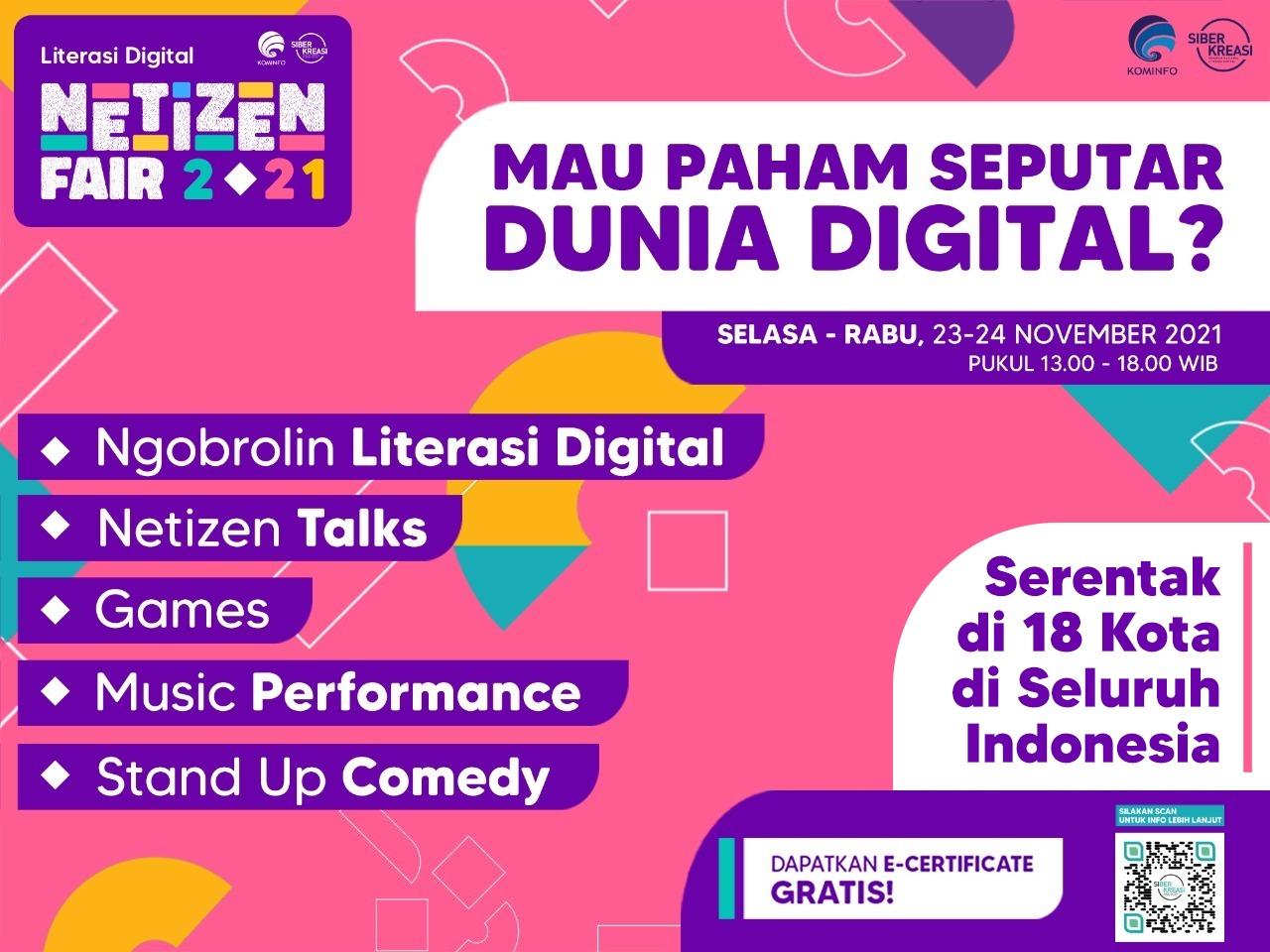 Dorong Literasi Digital Masyarakat, Kominfo Gelar Netizen Fair 2021 ...