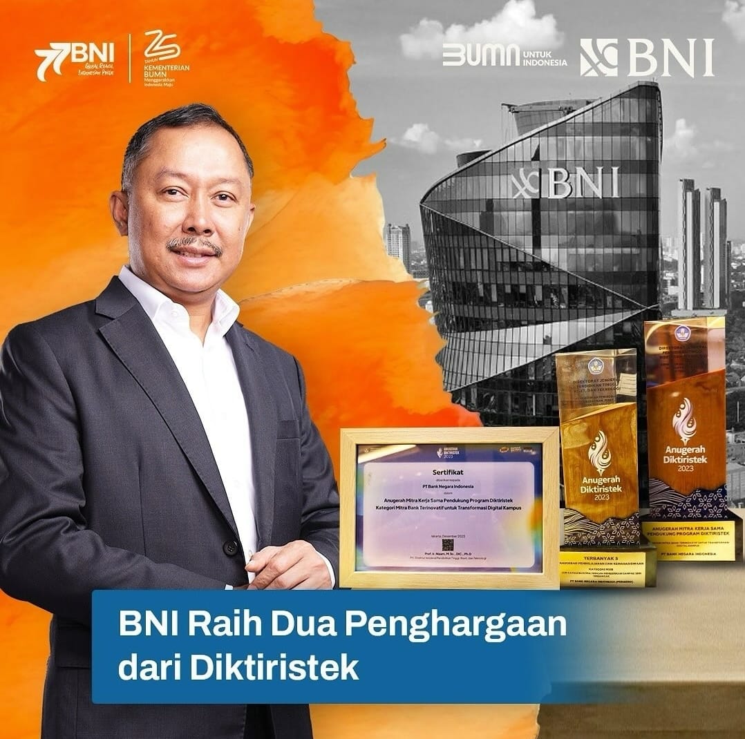 Inovatif Dalam Layanan Kampus, BNI Raih 2 Penghargaan Kemendikbudristek ...