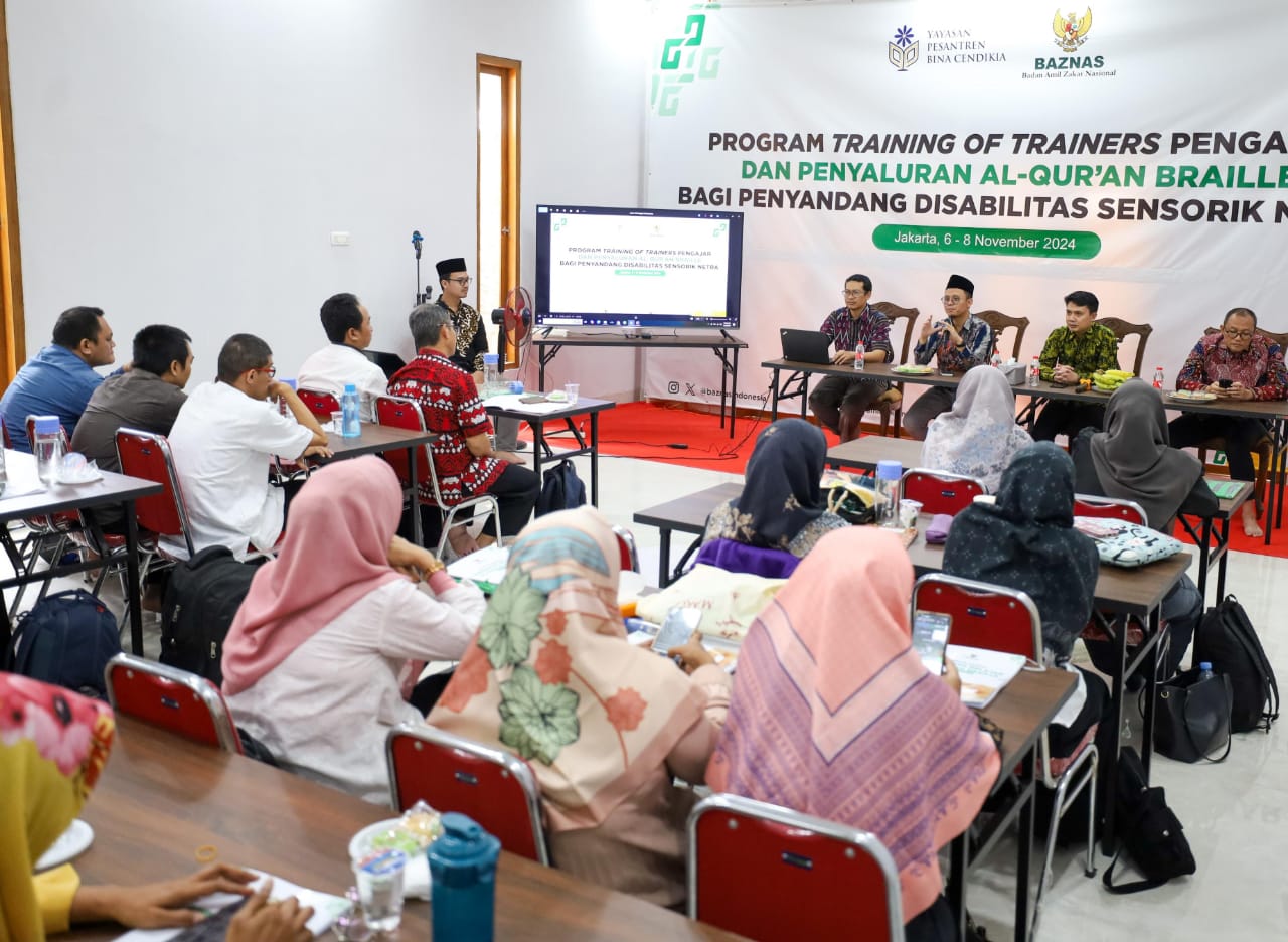 Bantu Disabilitas Sensorik Netra, BAZNAS RI Gelar Pelatihan Pengajar Al ...