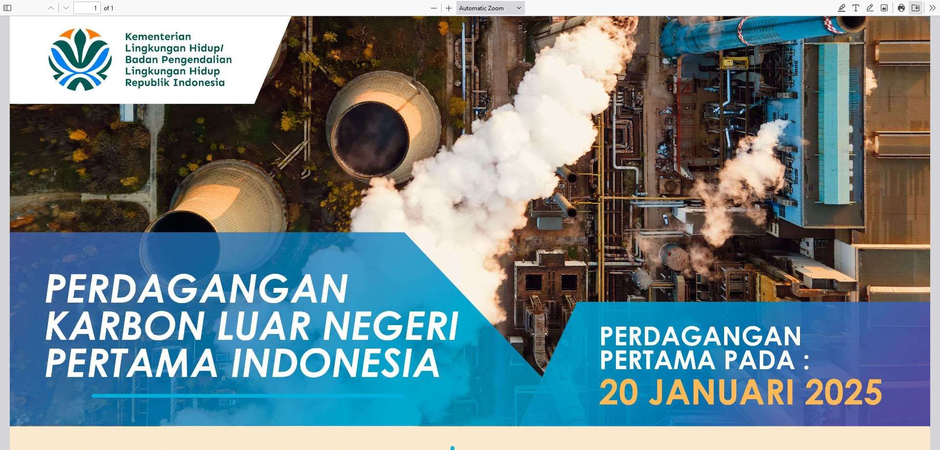 Indonesia Memulai Perdagangan Karbon Internasional untuk Cegah Perubahan Iklim | Mnctrijaya.com